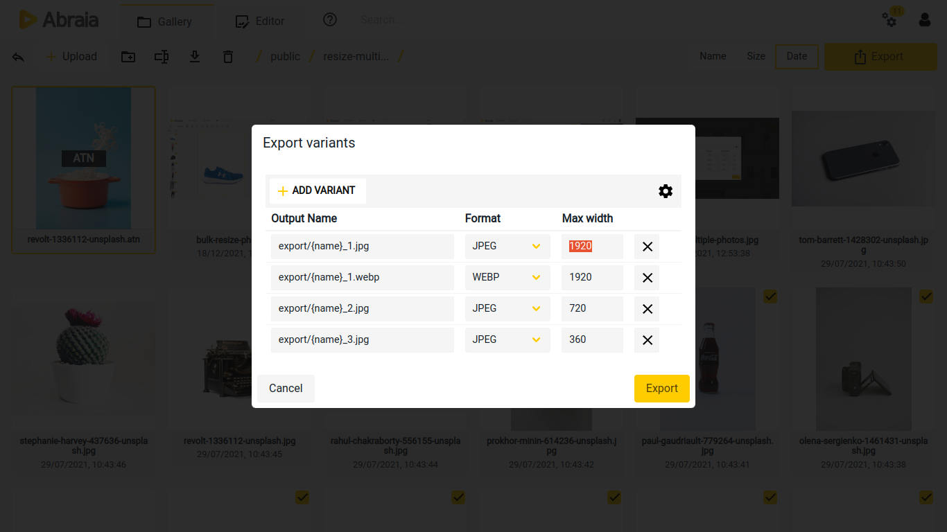 Resize Multiple Images Online Abraia